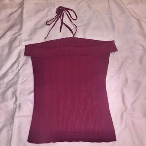 CHANEL | Tops | Chanel Knit Top Burgundy Authentic | Poshmark